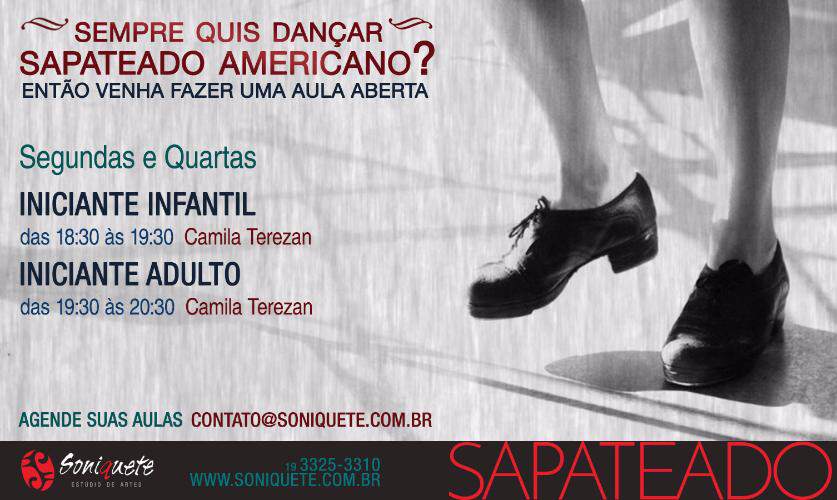 Aulas de Sapateado | Soniquete Estúdio de Artes